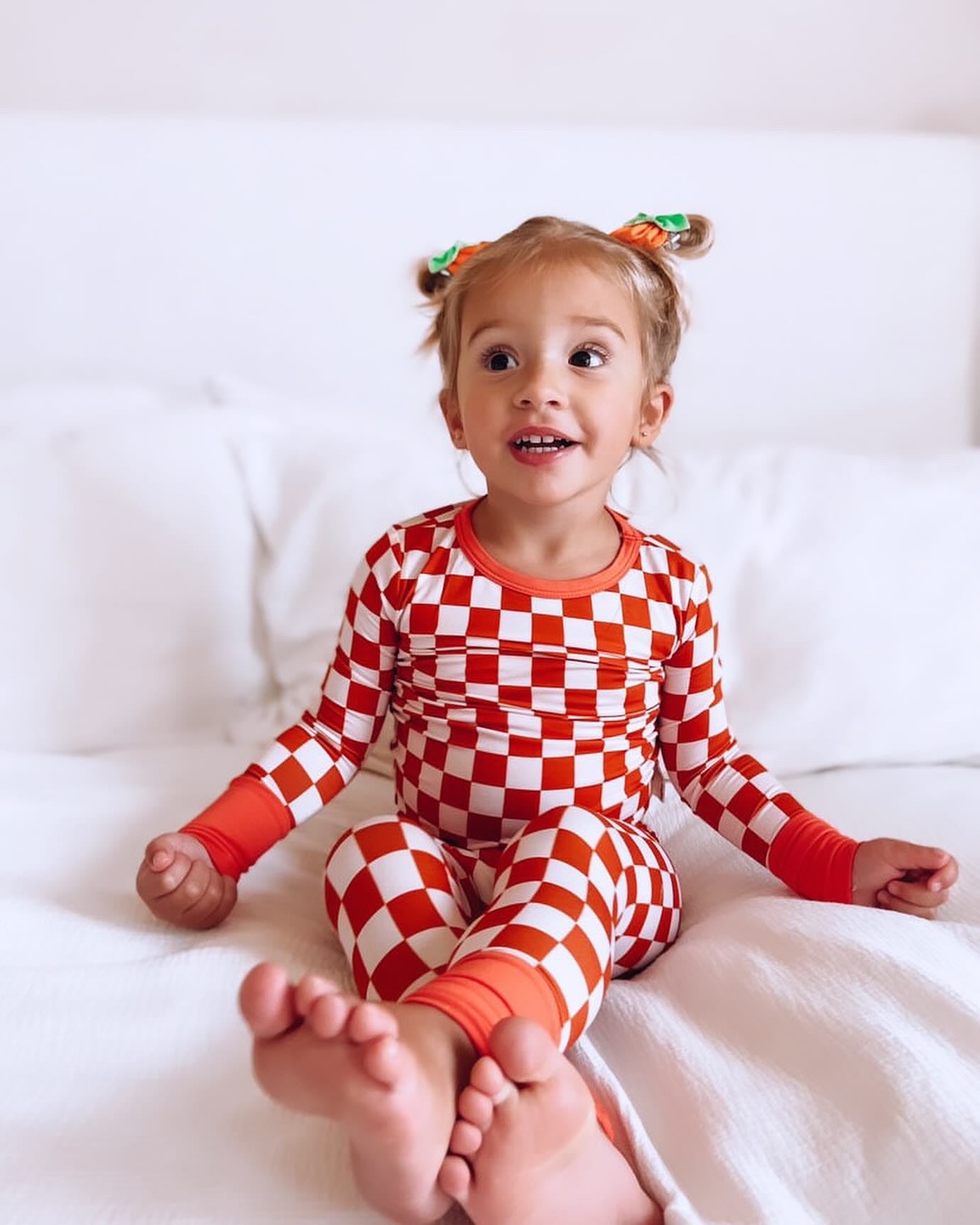 Rust Check Bamboo Two-Piece Set - Aspen and James Label – Aspen and ...